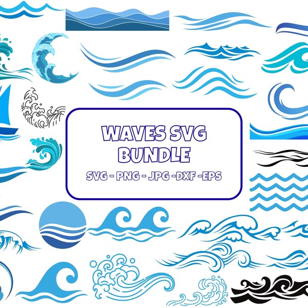Wave Svg - Etsy