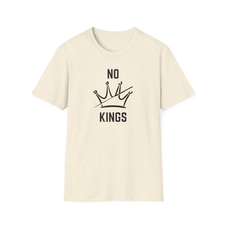 No Kings Crown Graphic T-shirt | Slogan Tee | Protest Statement Shirt ...