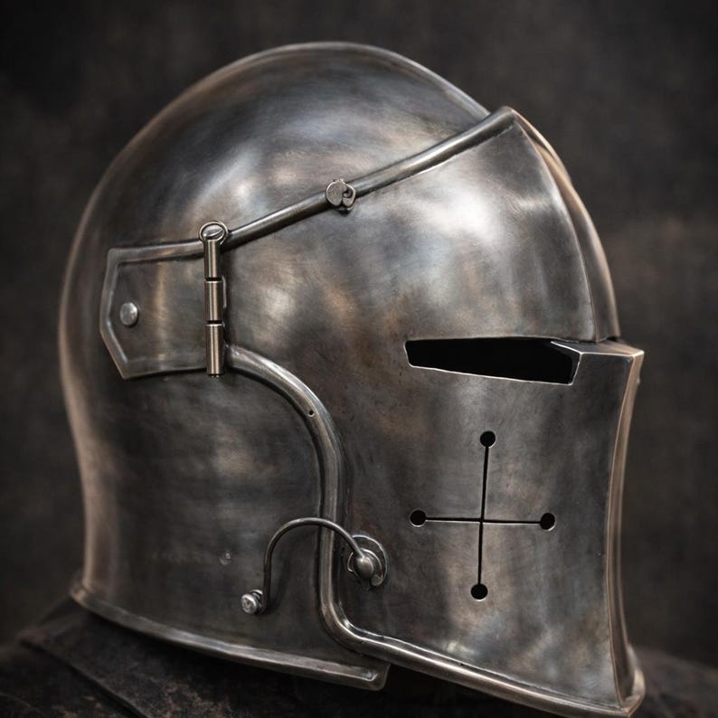 Medieval Barbuta Helmet Full Steel Knight Armor | Cosplay, LARP ...