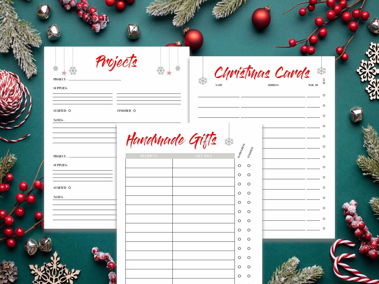Christmas Planner Printable Holiday Planner Christmas Shopping List ...