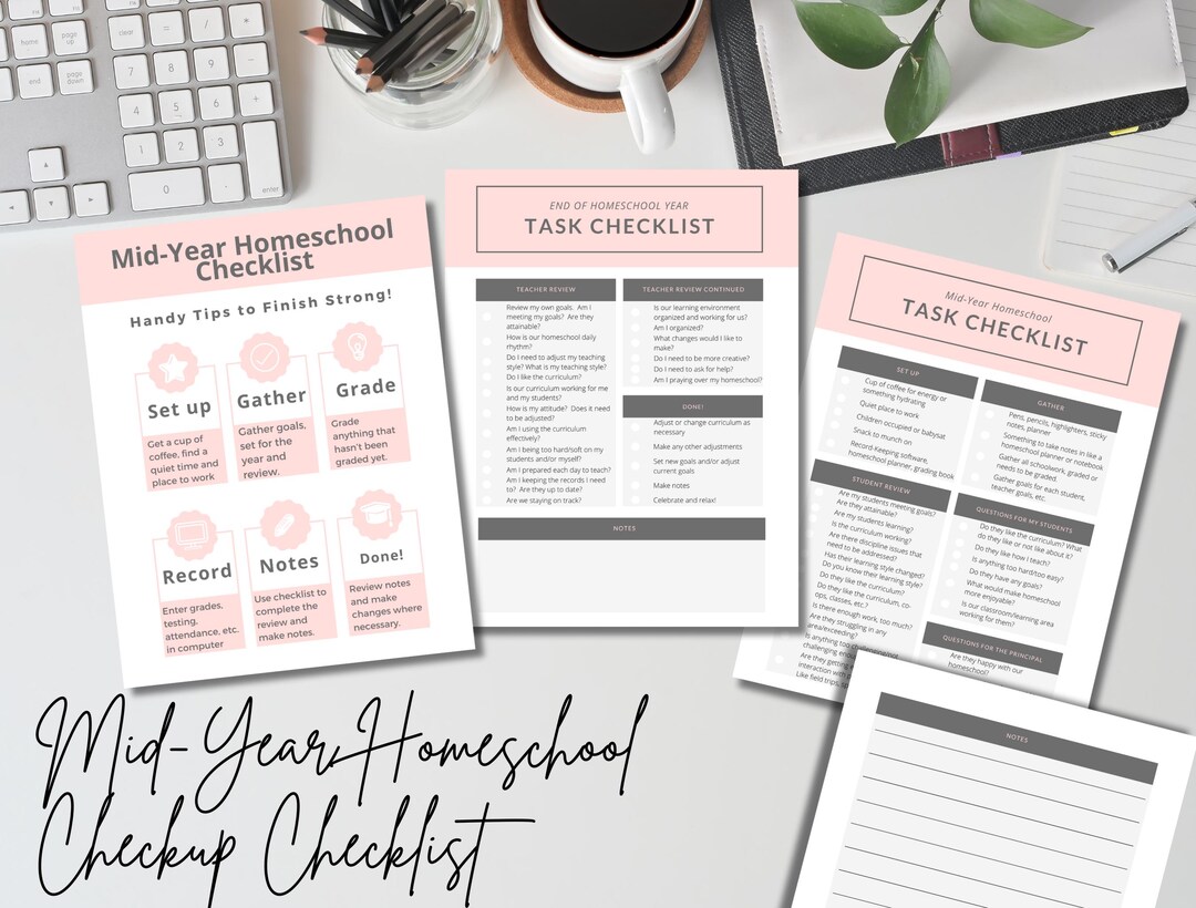 Homeschool Mid Year Review Checklist Printable - Etsy