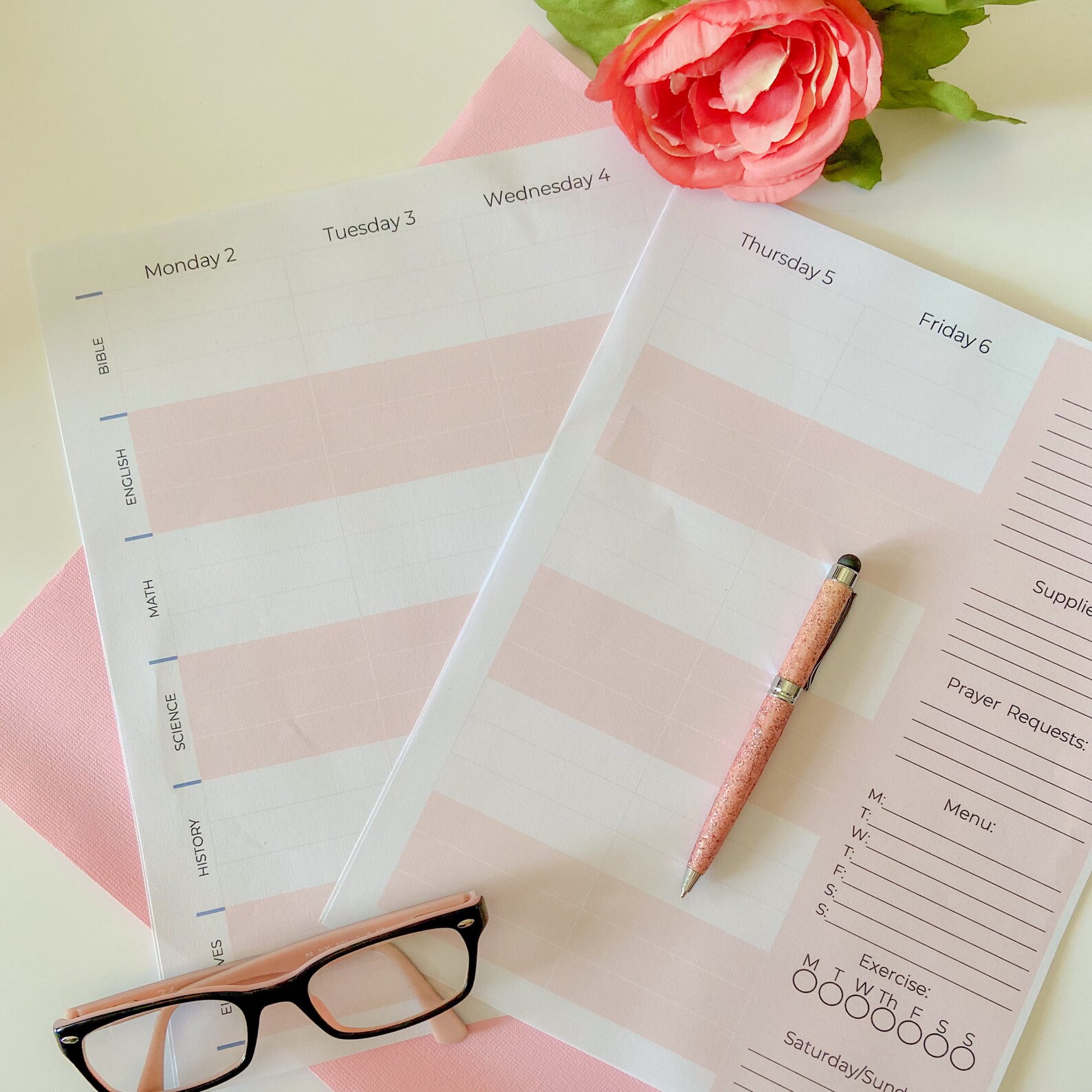 2021 Homeschool Weekly Planner Printable Digital Homeschool ...