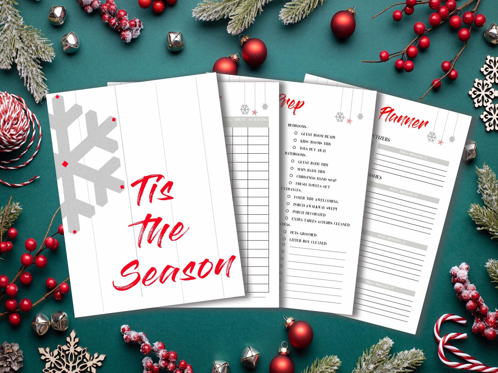 Christmas Planner Printable Holiday Planner Christmas Shopping List ...