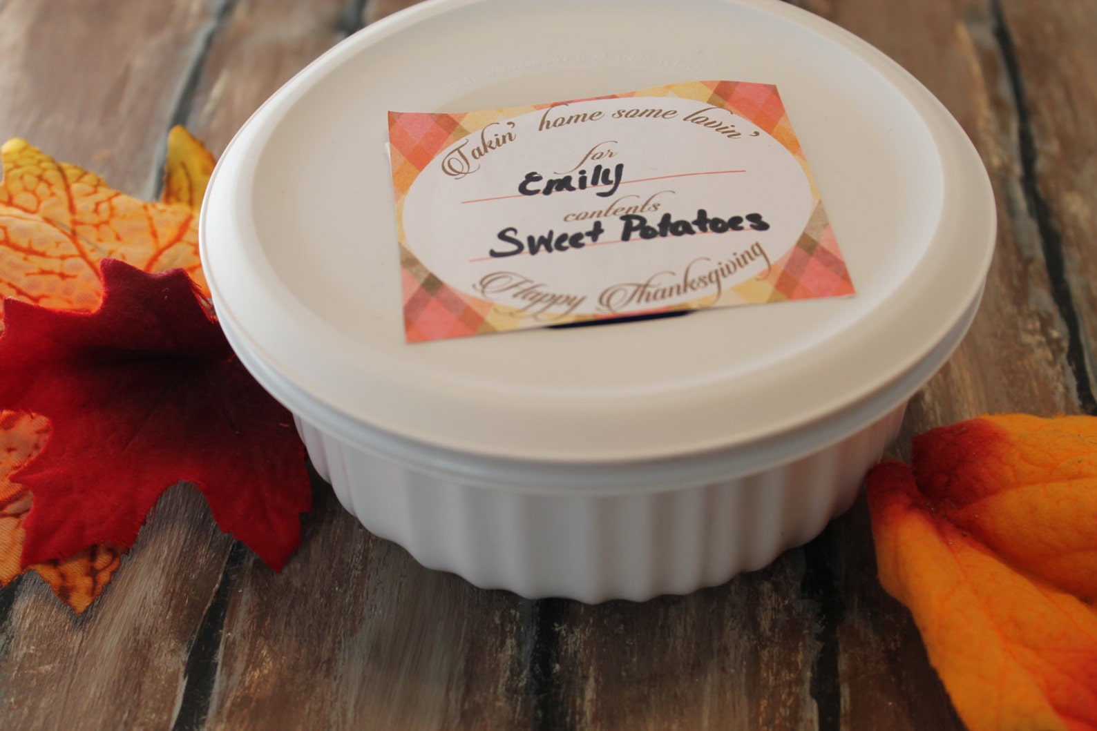 Thanksgiving Leftover Takeout Labels Printable Digital Pink Plaid - Etsy