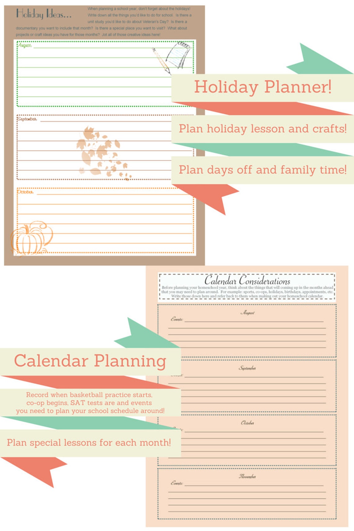 Digital Printable Homeschool and Life Planner - Etsy
