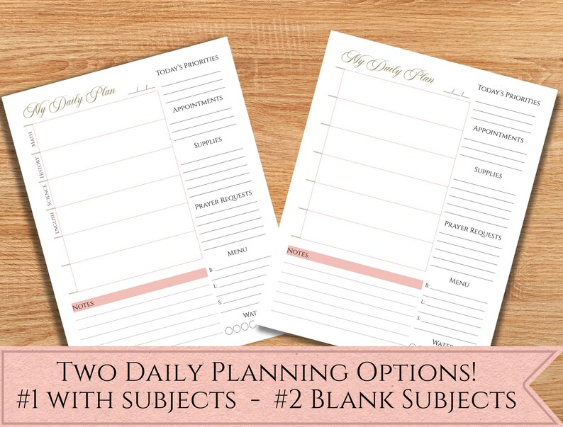 Printable Floral Homeschool Organizer - Academic Planner PDF ...