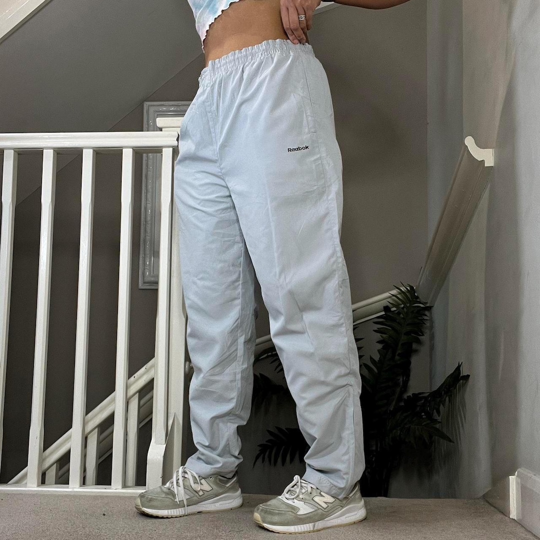 Rare Vintage Reebok Loose Fit Windbreaker Tracksuit Bottom Track Pants ...