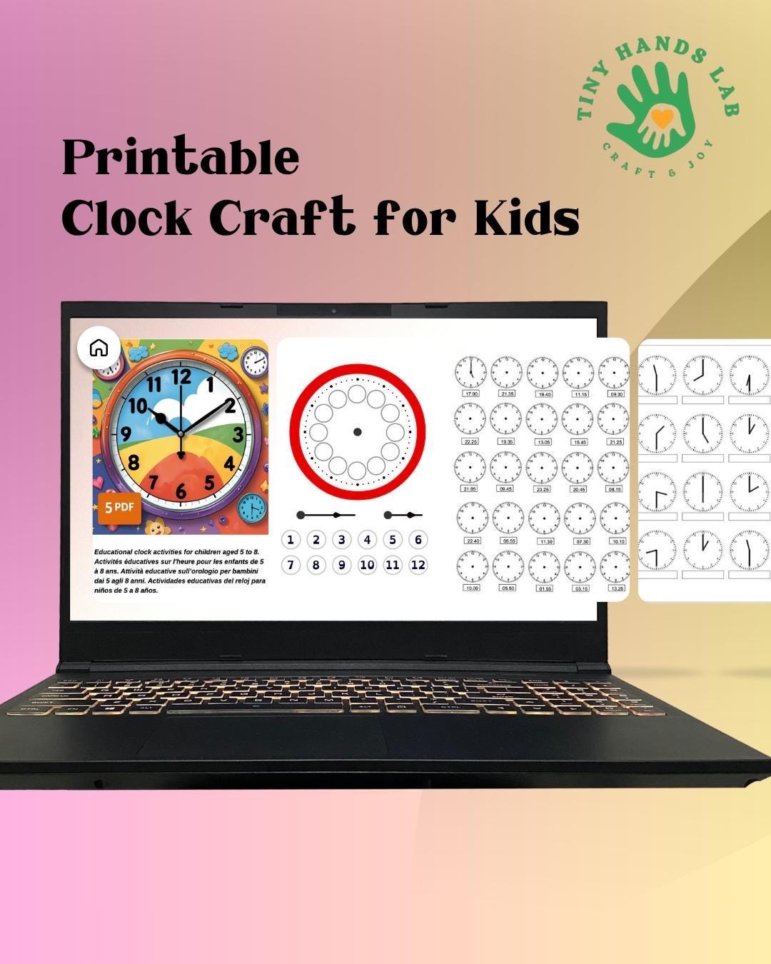 Educational Clock Activities for Children - Etsy