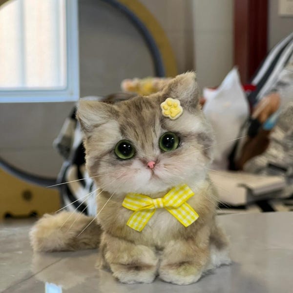 Realistic Stuffed Cat - Etsy