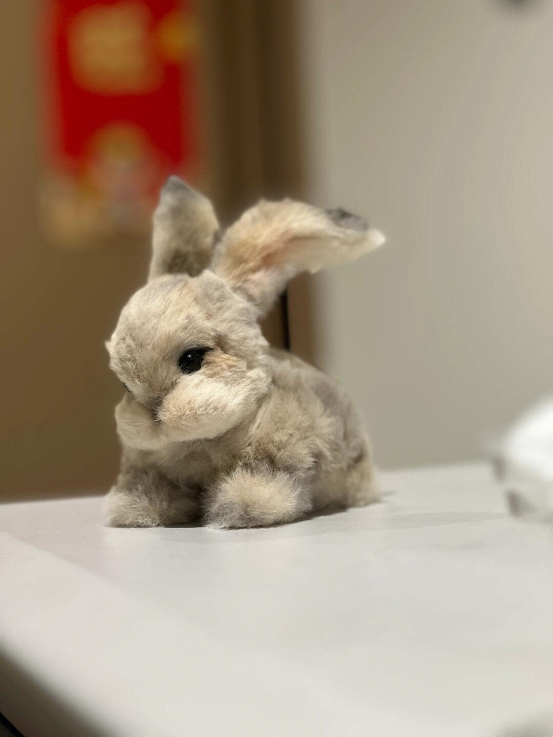 Handmade Chenille Stem Rabbit Sculpture: Realistic Miniature Bunny Desk ...