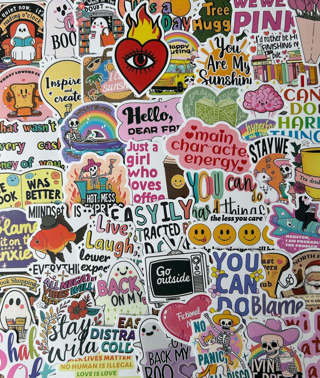 10-50 Pcs Random Sticker Pack, Fun Meme Sticker, Water Bottle Sticker ...