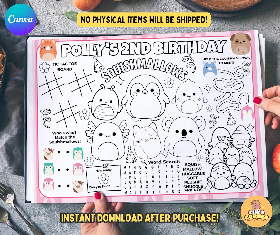 Squishymallows Coloring Pages, Editable and Printable Squishymallow ...