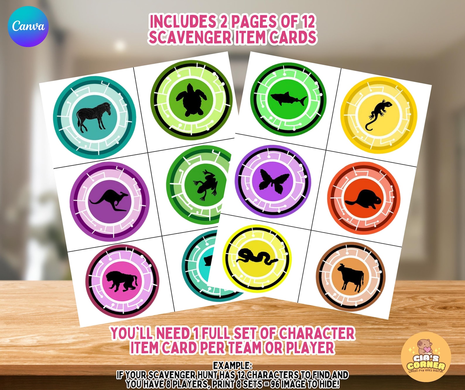 Wild Krats Scavenger Hunt Printable Game, Wild Krats Birthday Activity ...