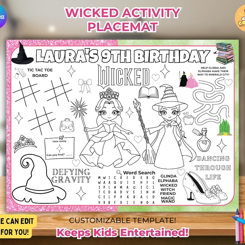 Wicked for Good Colouring - Etsy