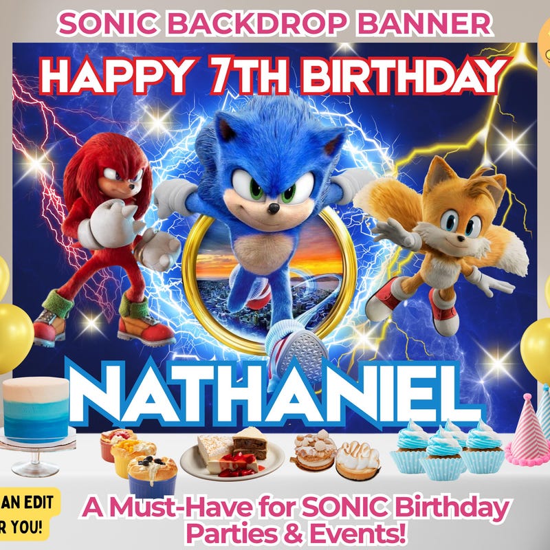 Sonic Sign Custom - Etsy UK