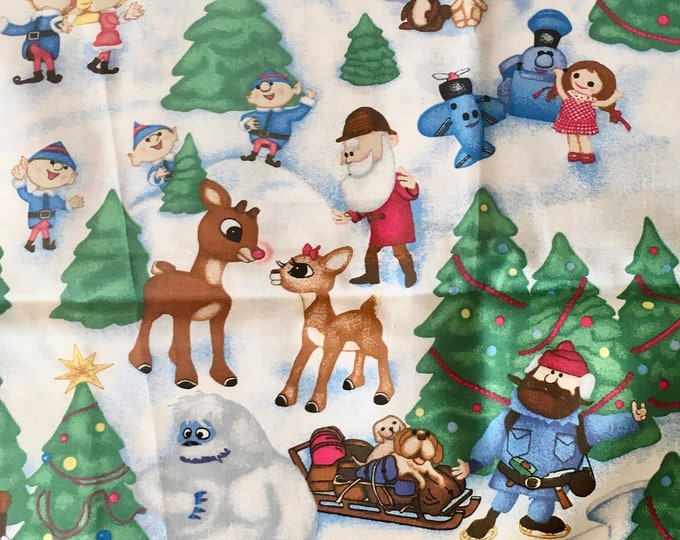 Vintage Fabric - Rudolph the Red Nose Reindeer - REMNANT PACK - Etsy