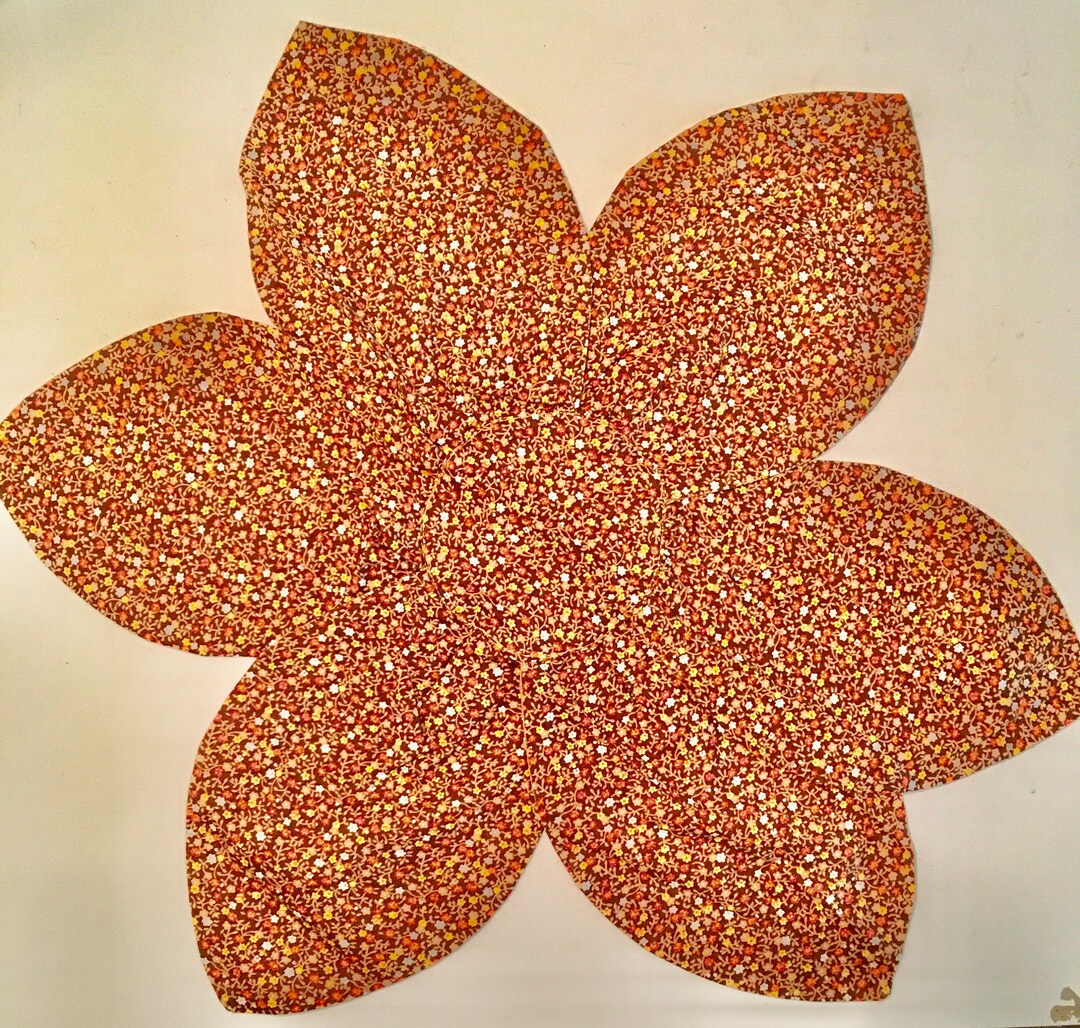 Vintage Fall Colored Calico Flower 1970s - Etsy