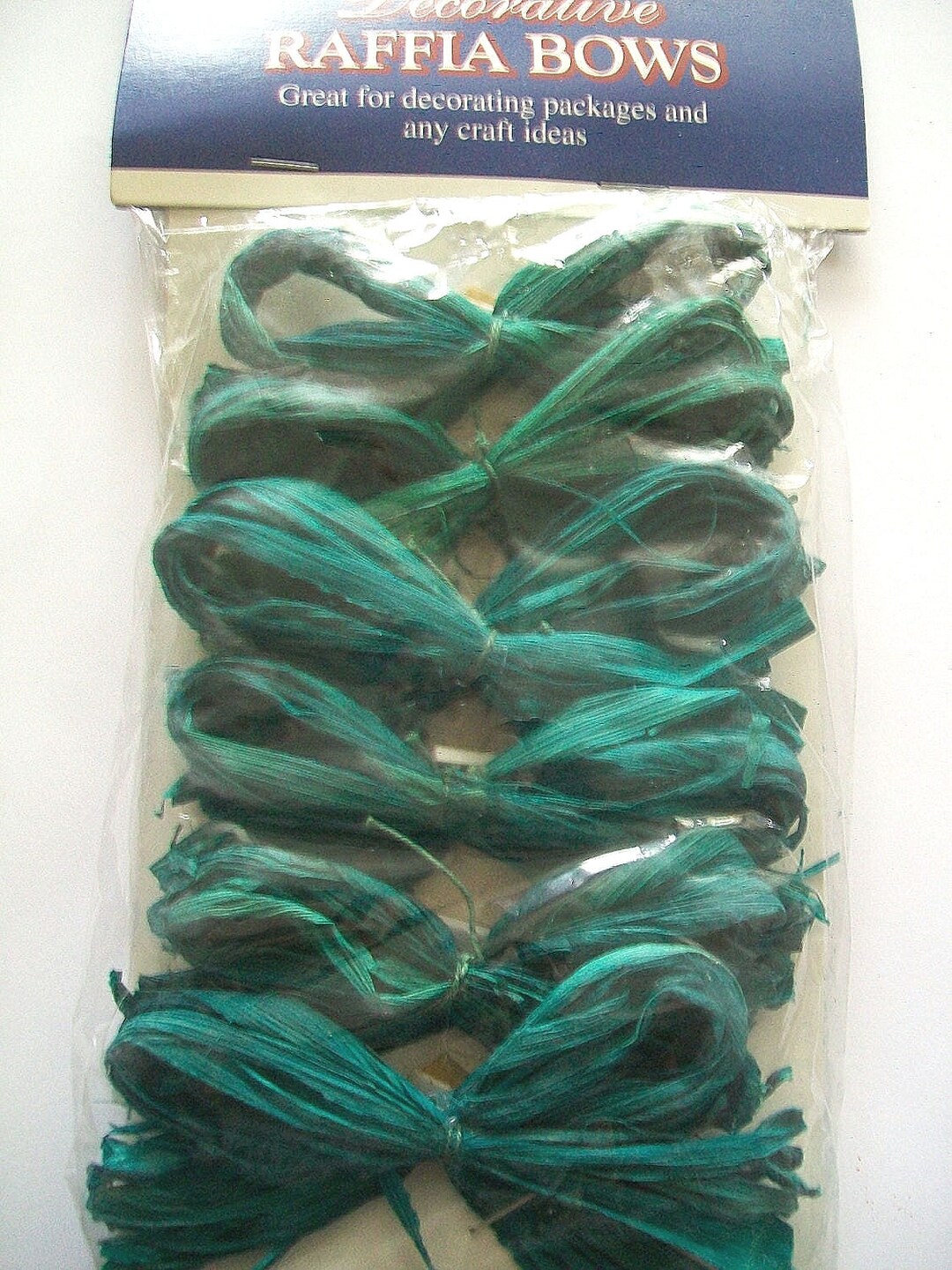 Vintage Raffia - Decorative Hunter Green Raffia Bows - Etsy