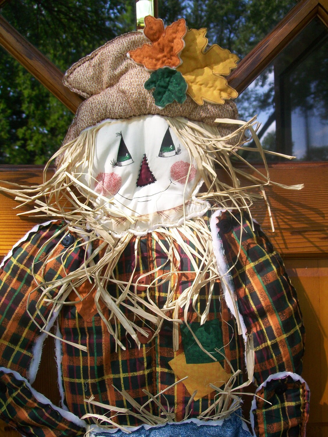 Scarecrow Wall Hanging Patches the Scarecrow With Welcome - Etsy