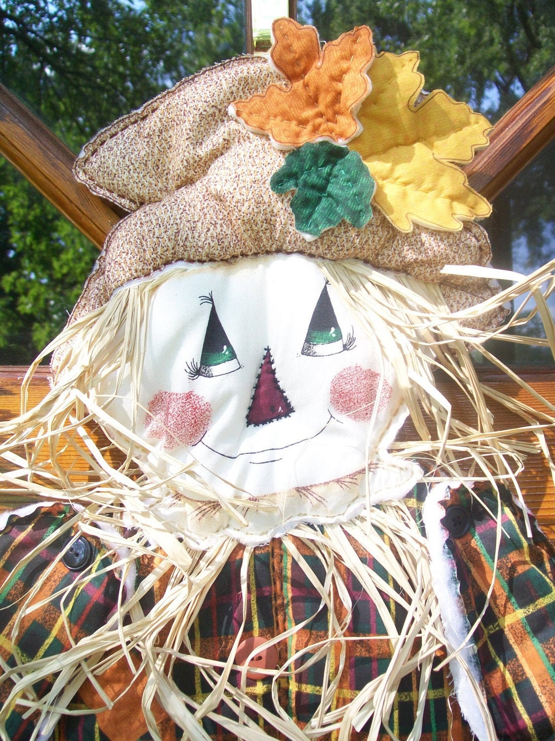 Scarecrow Wall Hanging Patches the Scarecrow With Welcome - Etsy