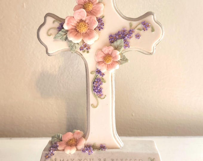 Vintage Floral Cross - 1990s - Etsy