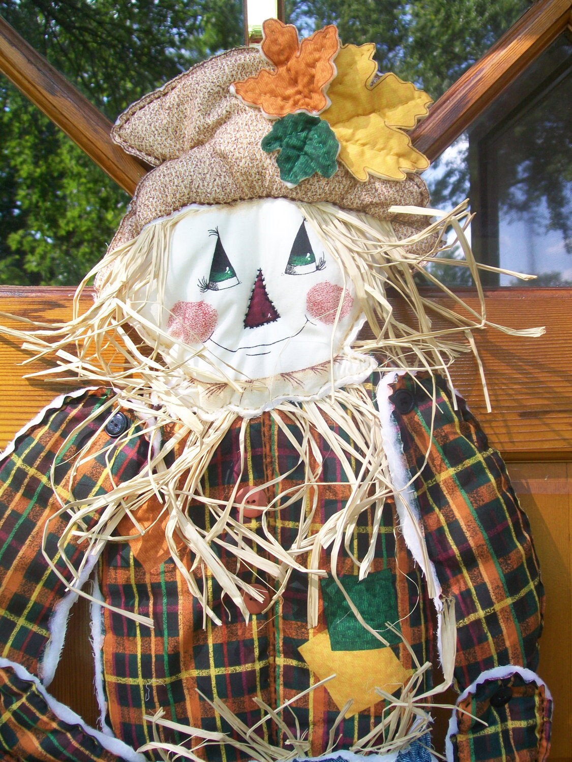 Scarecrow Wall Hanging Patches the Scarecrow With Welcome - Etsy