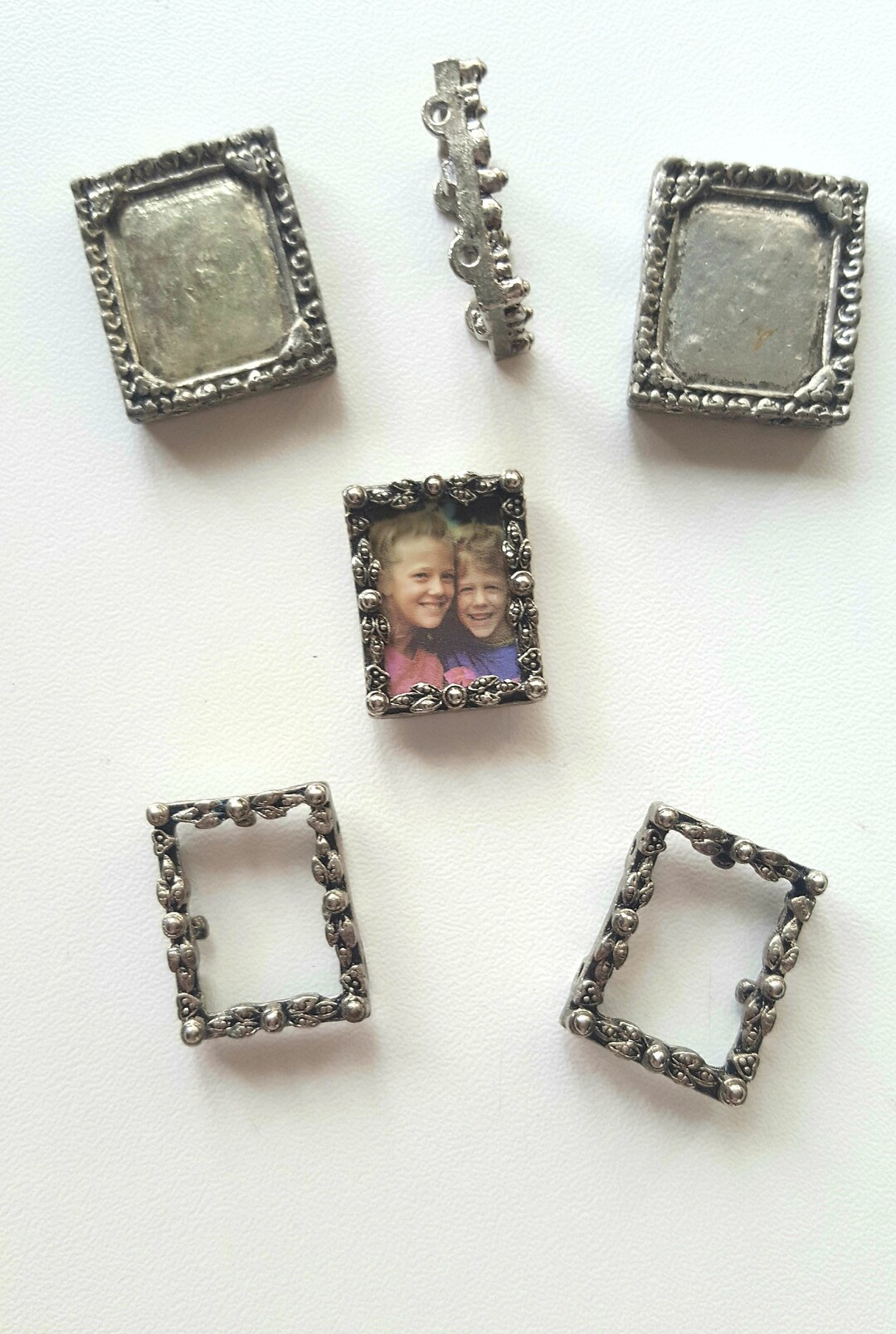 Metal Picture Frame Charms - Set of 6 - Etsy