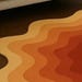 Retro Wavy Area Rug, Sunset Gradient, Mid-century Modern Decor - Etsy