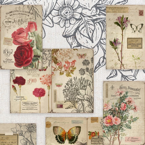 Flowers Journal Digital Download Printable Junk Journal - Etsy