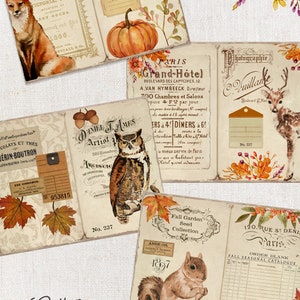 Fall Junk Journal Printable, Vintage Pumpkins, Autumn, Watercolor ...