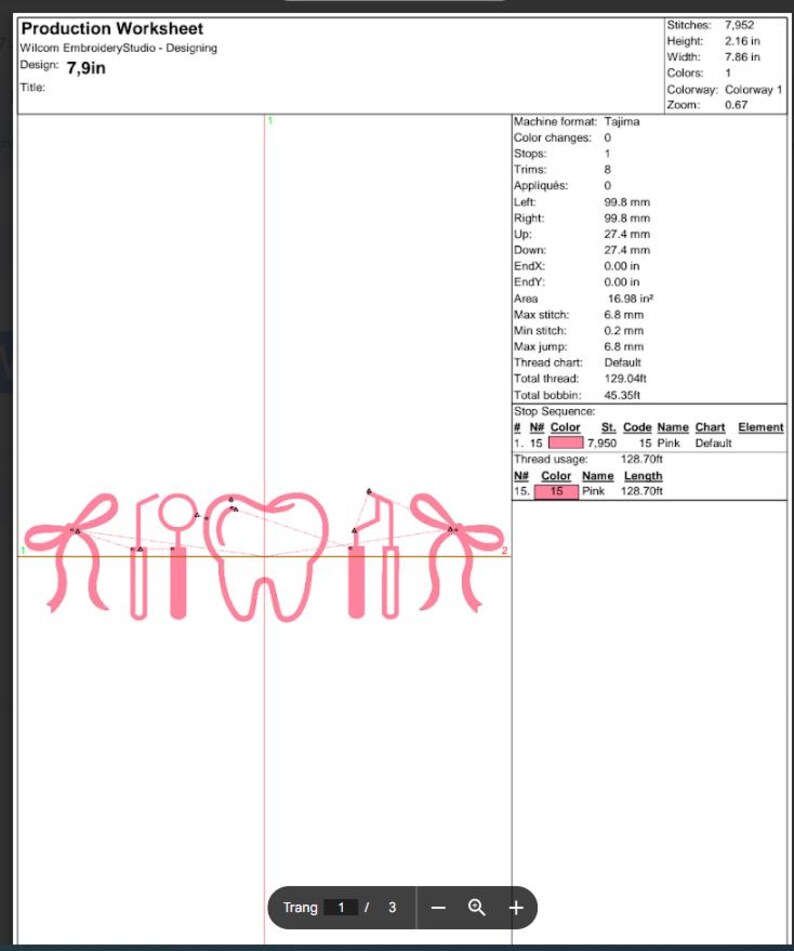 Dental Embroidery Design, Tooth Outline Embroidery File, Dentist Tools ...