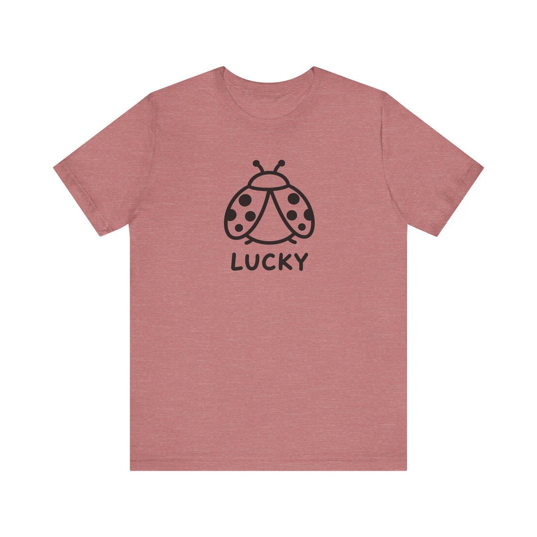 Lucky Ladybug Tee | Cute Minimal Bug Illustration - Etsy