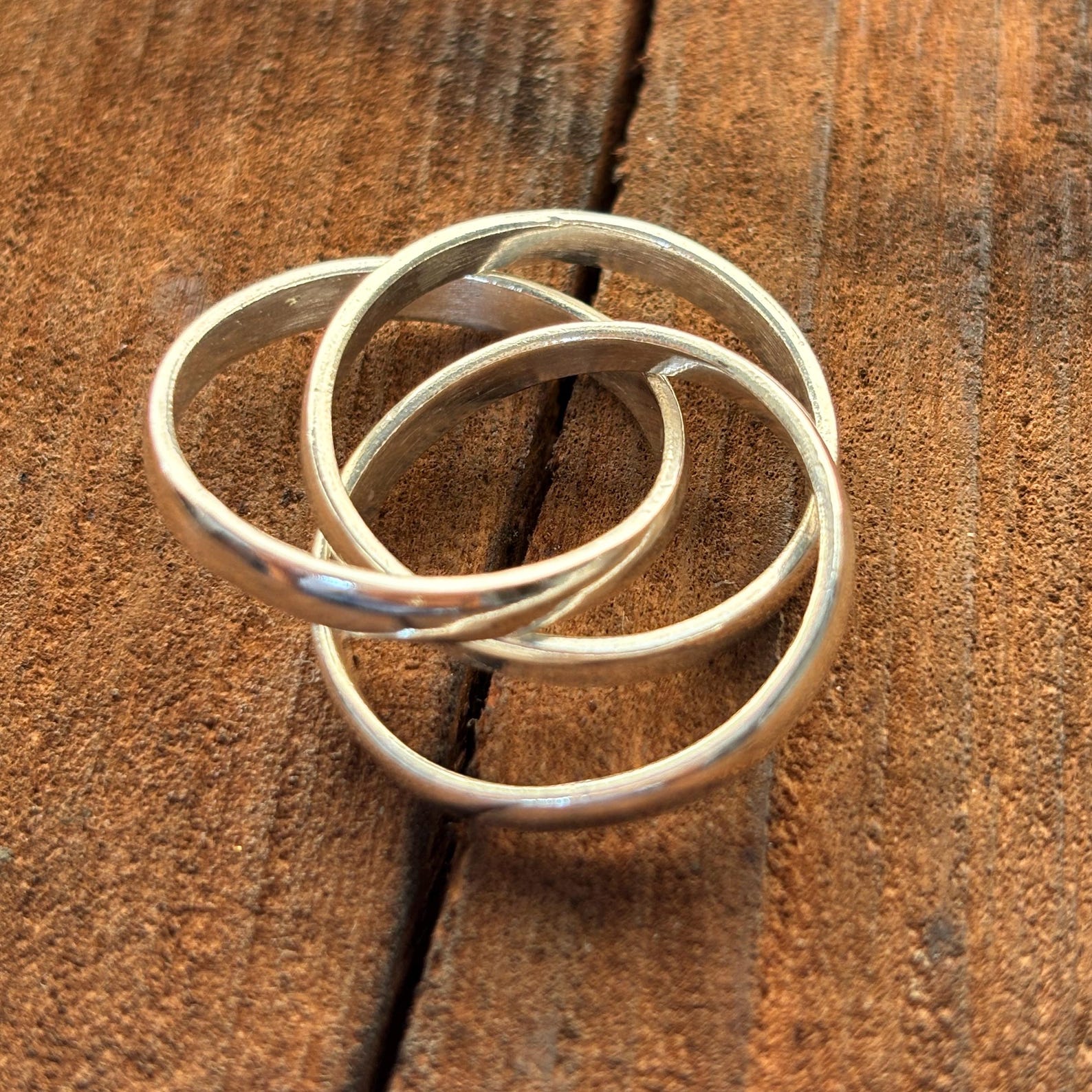 Sterling Silver Russian Ring – Three Band Rolling Fidget Jewelry - Etsy ...