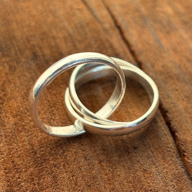 Sterling Silver Russian Ring – Three Band Rolling Fidget Jewelry - Etsy ...