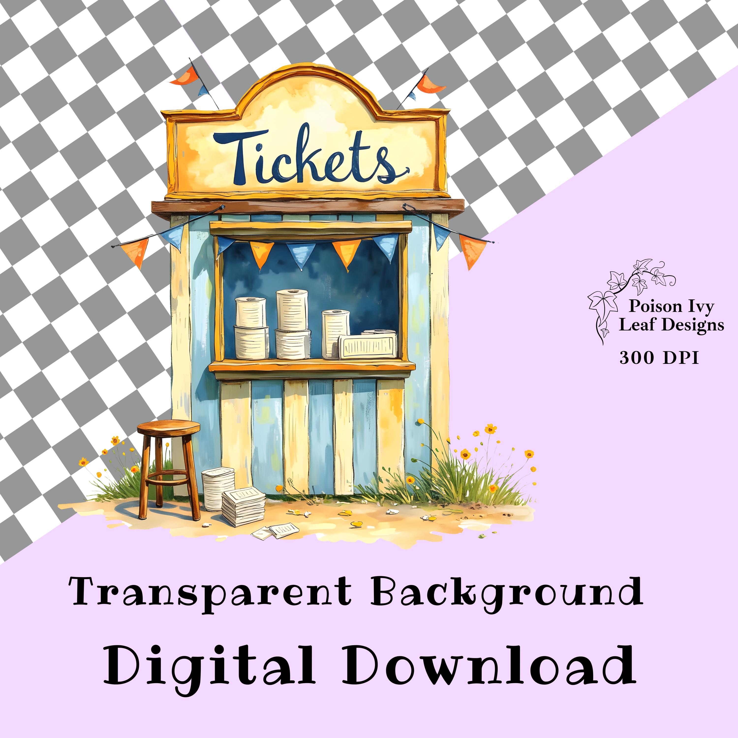 Vintage Carnival Clipart | 32 Retro Fair Stand Pngs, Circus Snacks ...