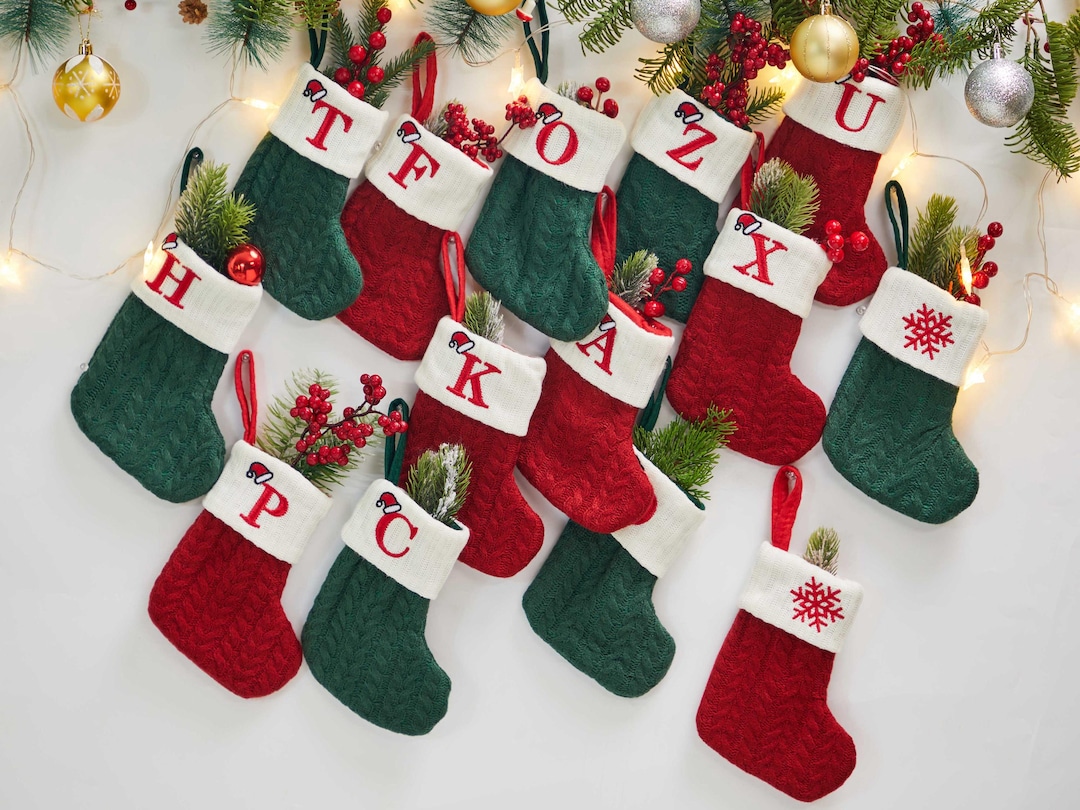 2025 Mini Embroidered Christmas Stockings,small Christmas Stockings ...