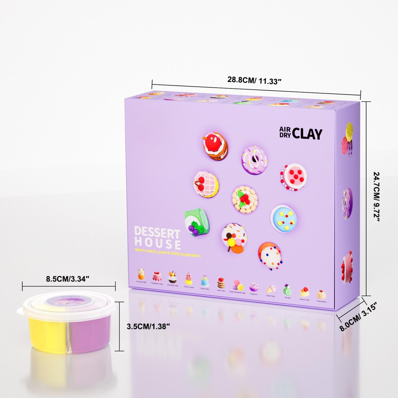 Dessert House Air Dry Clay Kit, 12 Figurine Sets - Etsy