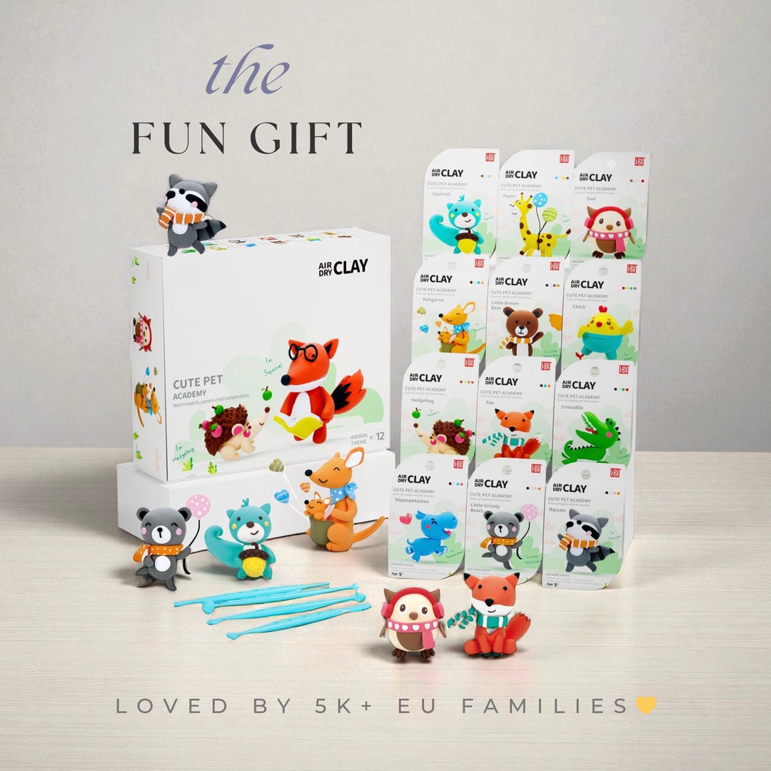 Animal Paradise Air Dry Clay Kit – 12 Figurine Montessori Craft Set - Etsy