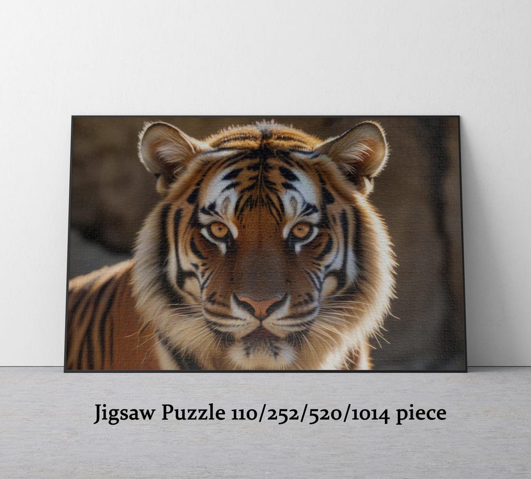 Tiger Jigsaw Puzzle for Adults: 1000 Piece Wildlife Brain Teaser - Etsy