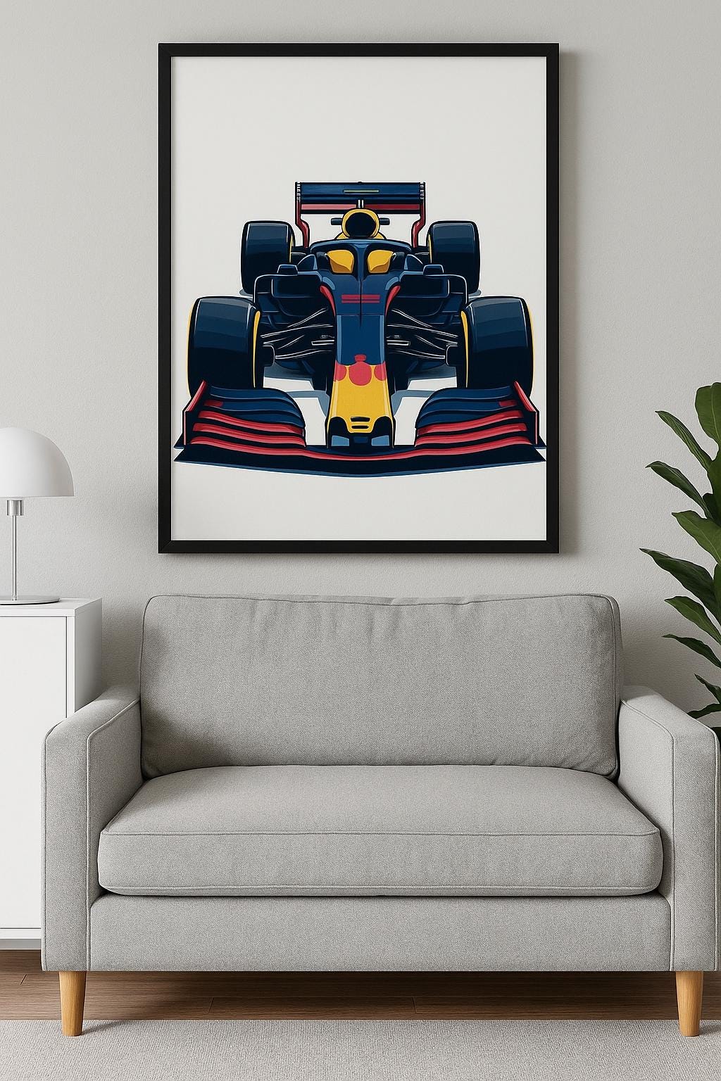 Formula 1 Wall Art | Red Blue F1 Poster | Printable Racing Car Download ...
