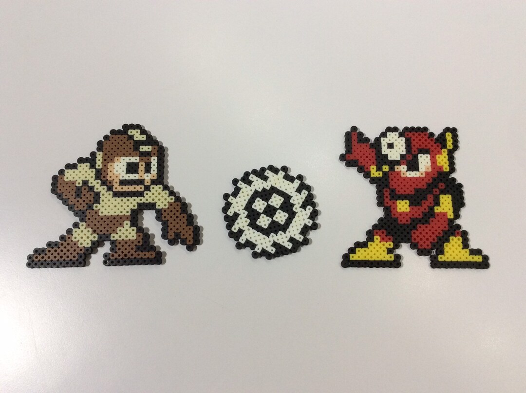 Mega Man Wins Metal Blade From Metal Man Mega Man 2 Inspired - Etsy