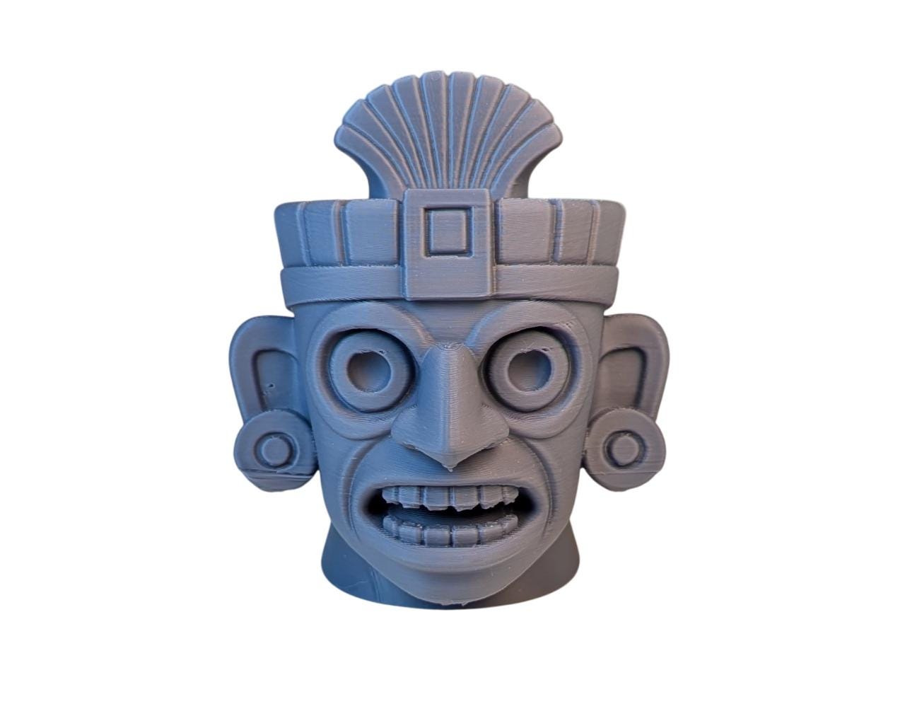 Aztec Tlaloc Head Statue: 3D Printed Mesoamerican Rain God - Etsy