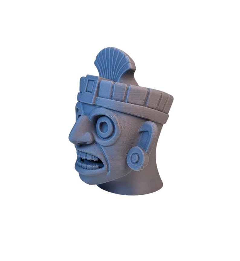 Aztec Tlaloc Head Statue: 3D Printed Mesoamerican Rain God - Etsy