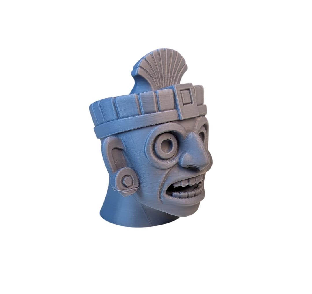 Aztec Tlaloc Head Statue: 3D Printed Mesoamerican Rain God - Etsy