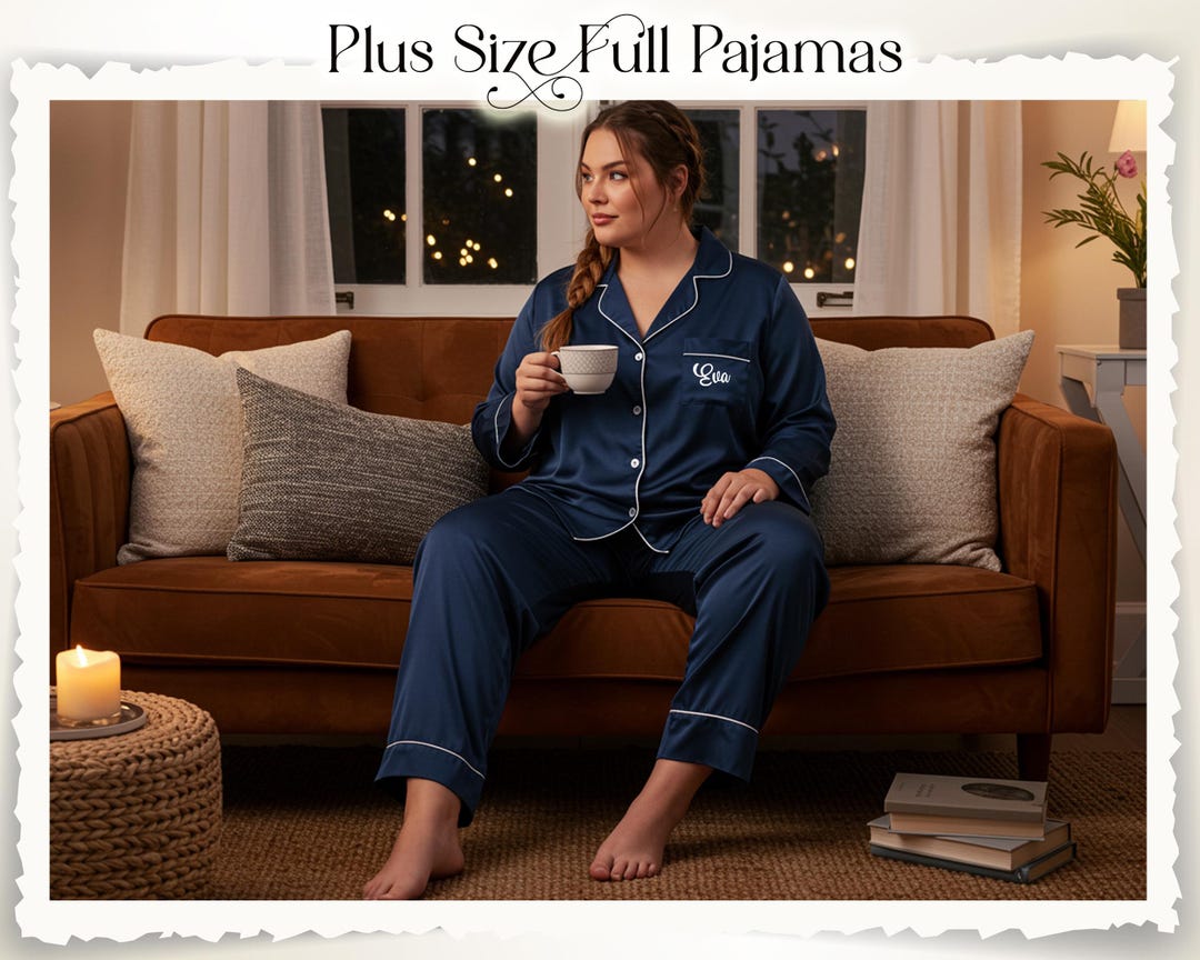 Bridesmaid Plus Size Pajama Plus Size 3XL 4XL 5XL Satin Pajamas Set ...