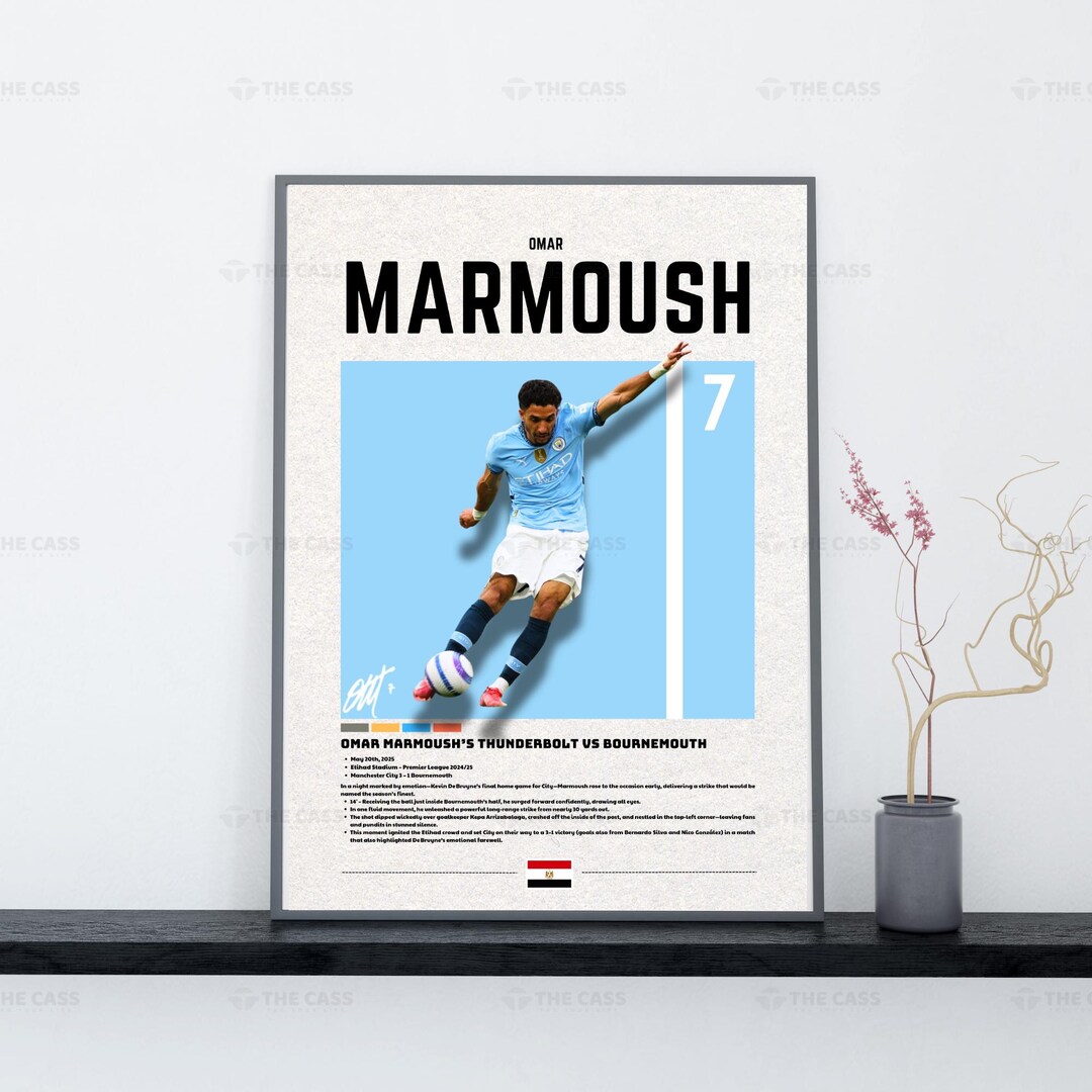 Omar Marmoush Poster, Marmoush Manchester City Poster Gift for Fan ...