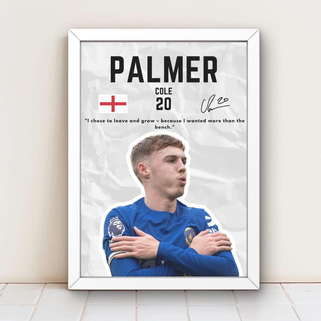 Cole Palmer Poster, Chelsea FC Wall Art, Quote for Soccer, Fans Room ...