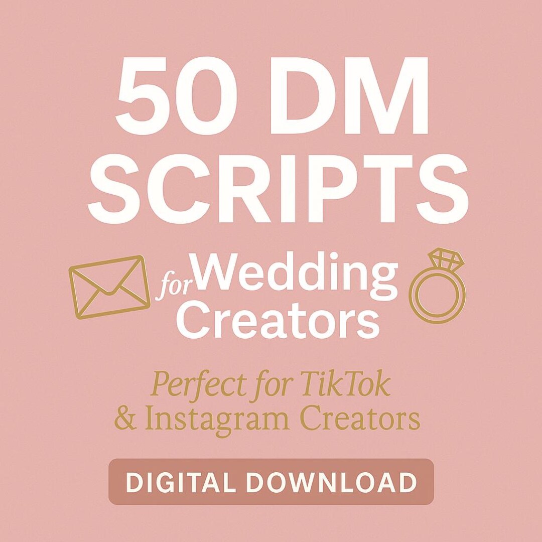 50 DM Scripts for Wedding Creators | Client Message Templates | Digital ...