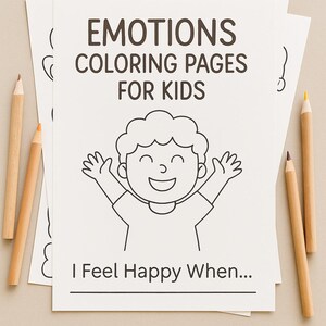 Emotions Coloring Pages for Kids – Printable Feelings Worksheets for ...