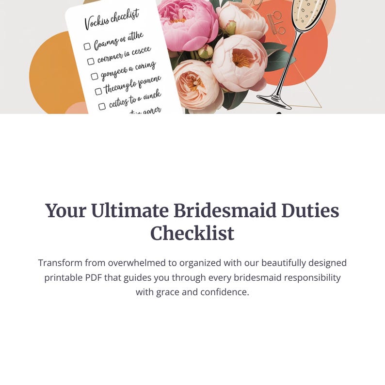Bridesmaid Duties Checklist | Wedding Party PDF | Printable Guide for ...